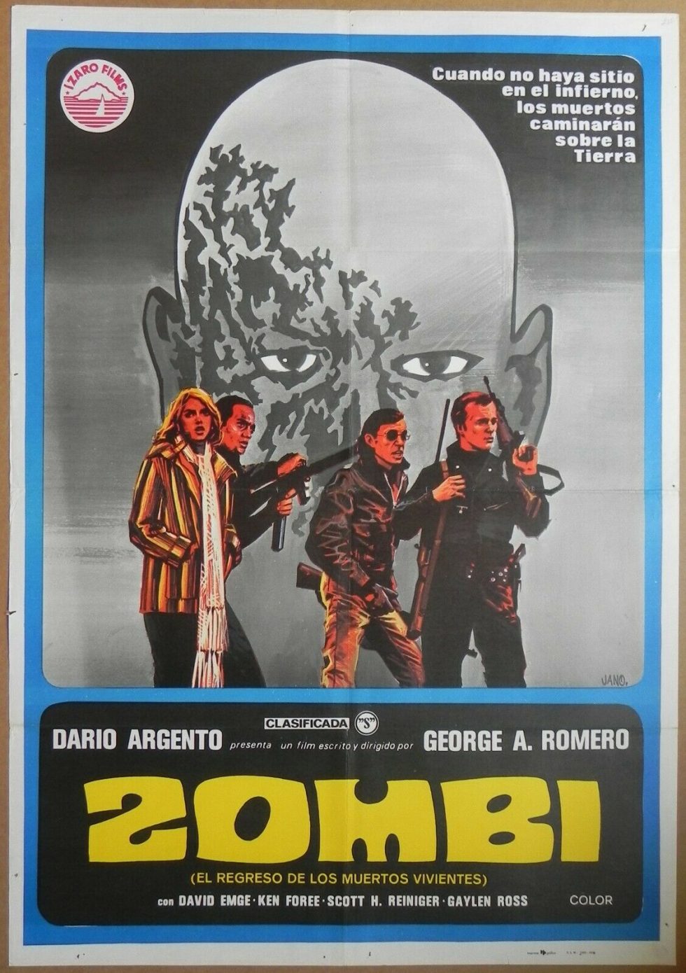 Zombi Spanish one sheet poster - Horror Collectors